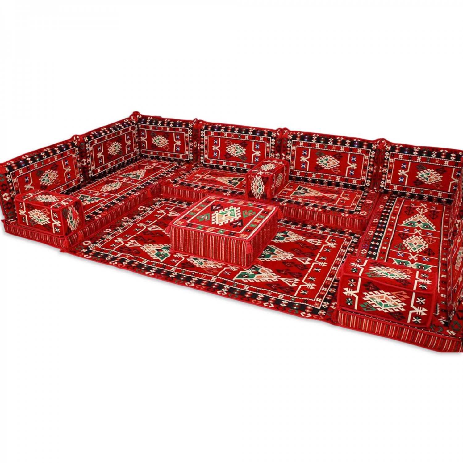 Moroccan Floor Sofa Set | Modular Arabic Majlis Seating | Bohemian ...