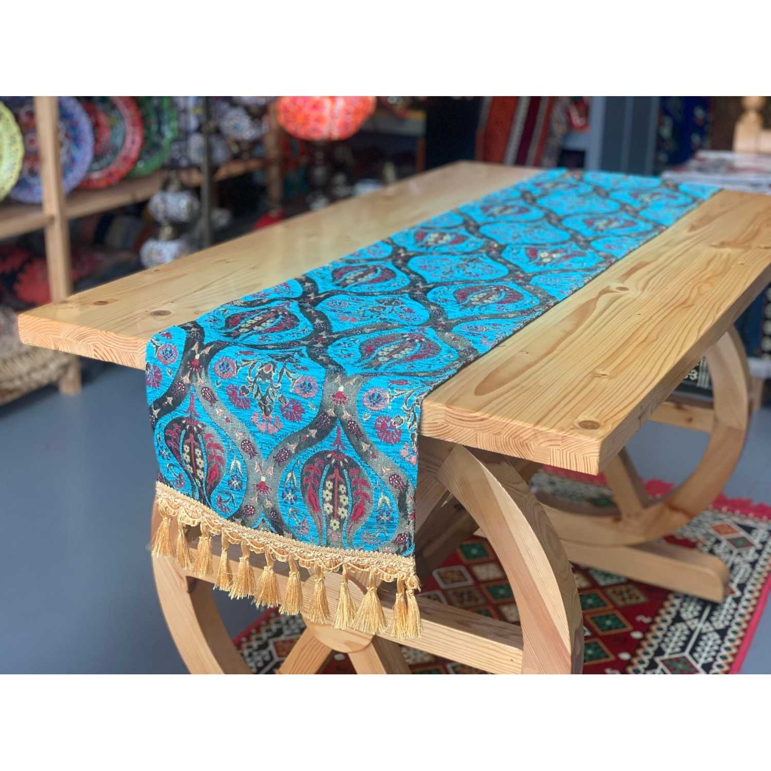 Handmade table runner | Dining table cloth | Turkish table runner with ...