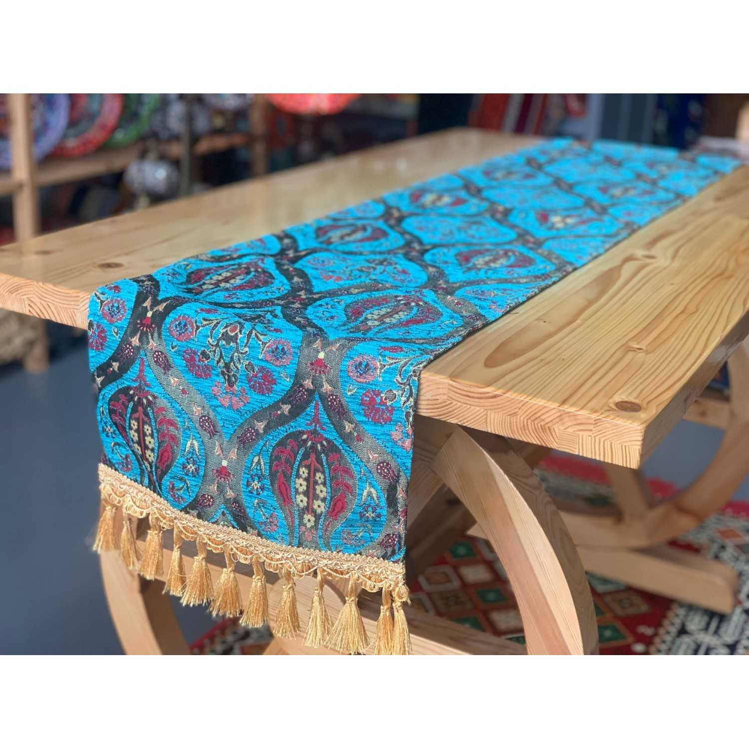 Handmade table runner | Dining table cloth | Turkish table runner with ...