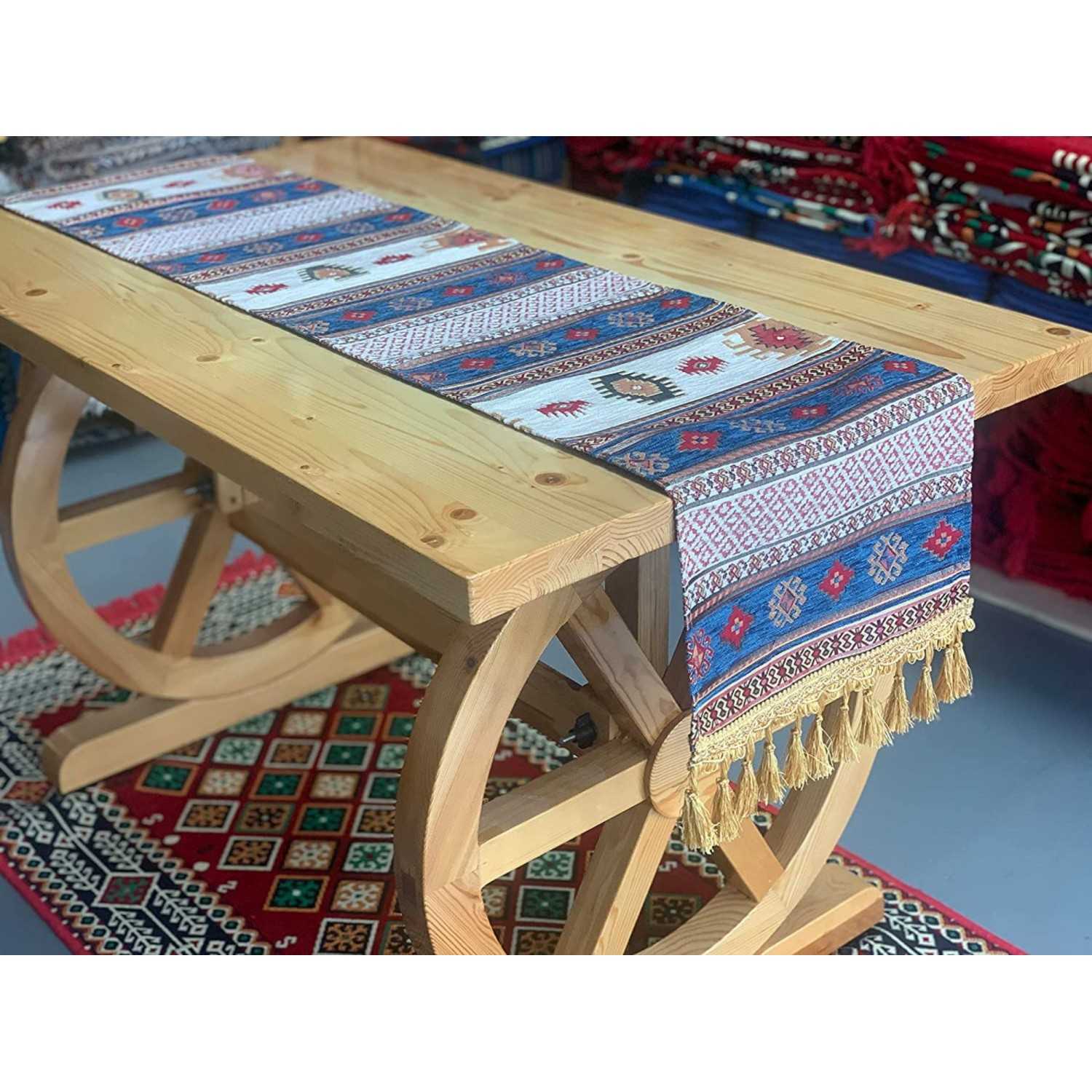Handmade dining table runner | Kitchen table cloth | Turkish table runner