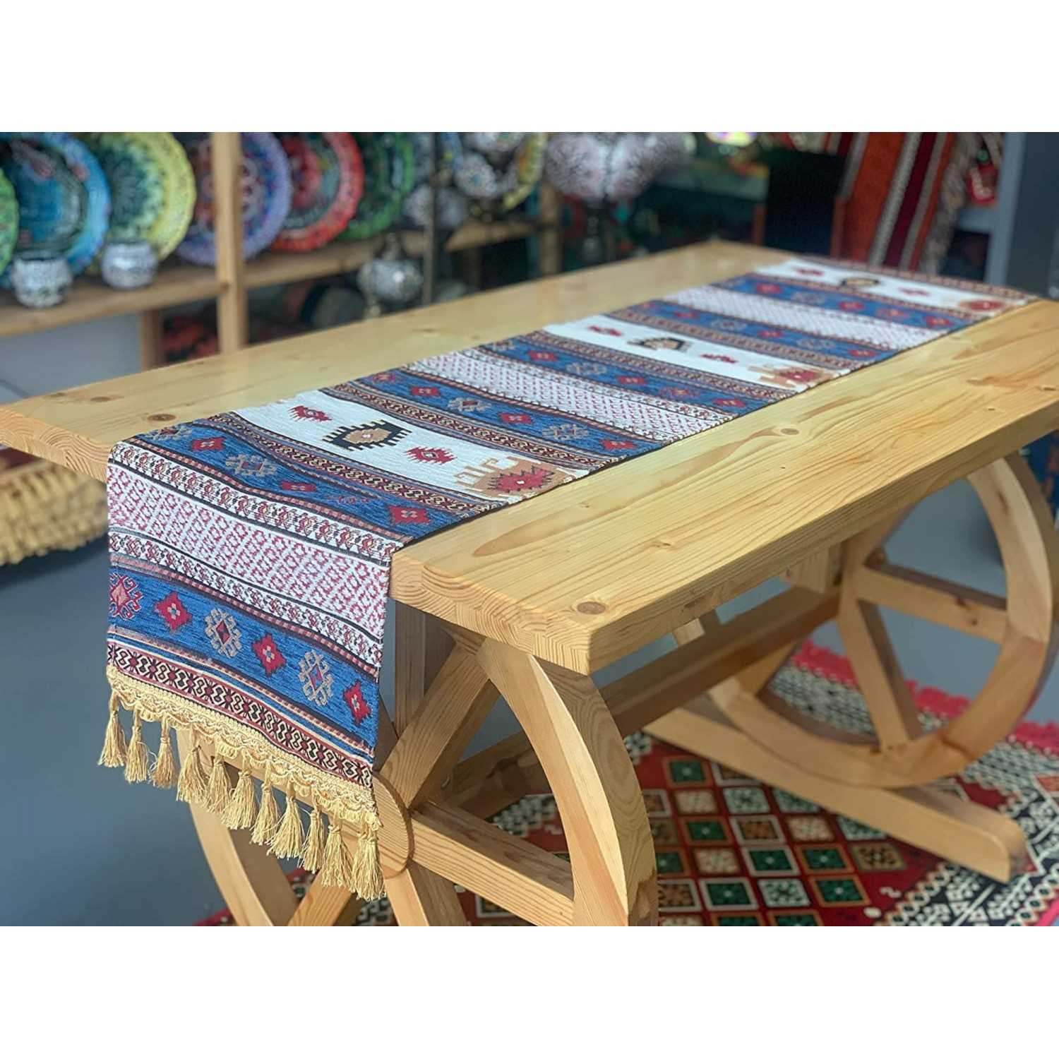 Handmade dining table runner | Kitchen table cloth | Turkish table runner
