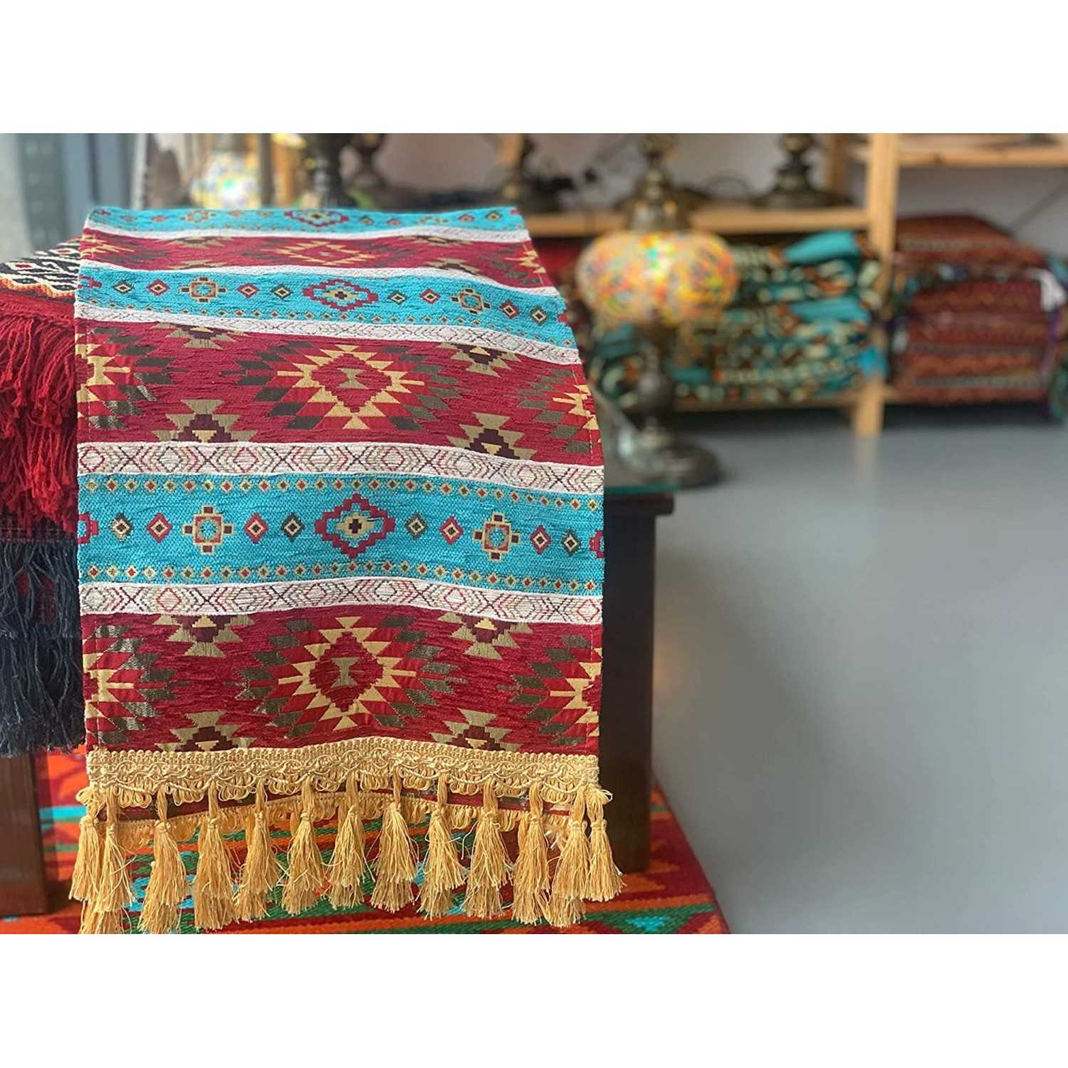 Turkish style table runner | Kitchen table cloth | Floral table runner