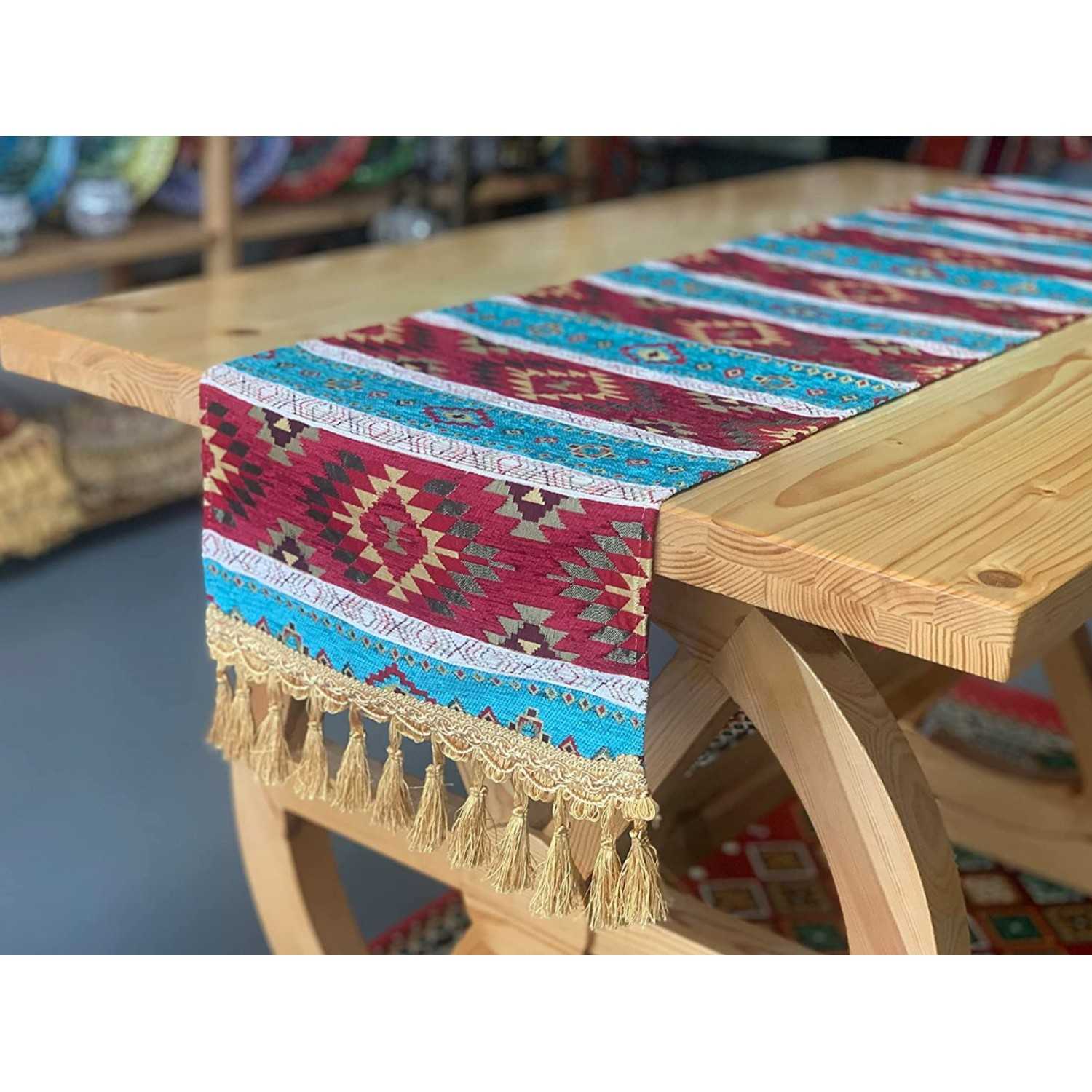 Turkish style table runner | Kitchen table cloth | Floral table runner