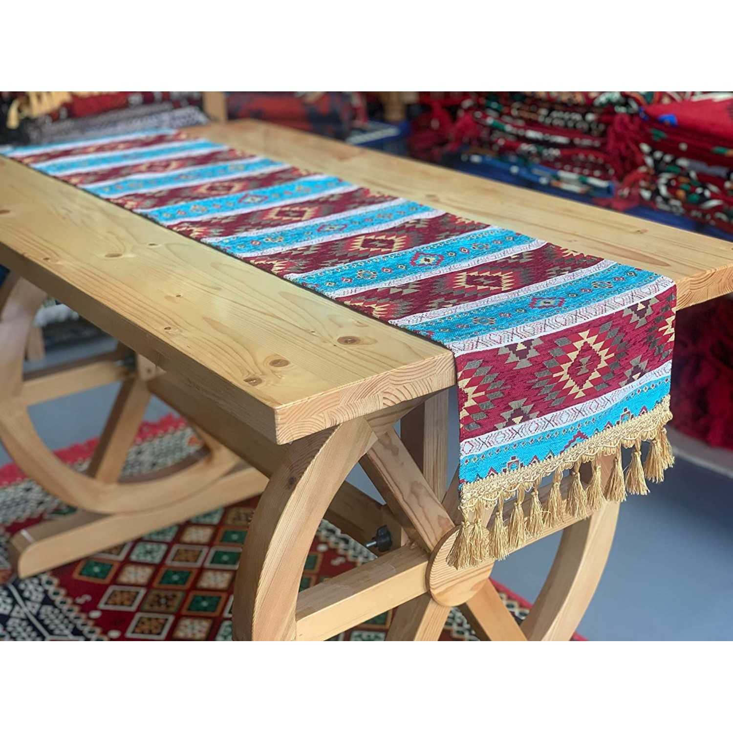 Turkish style table runner | Kitchen table cloth | Floral table runner