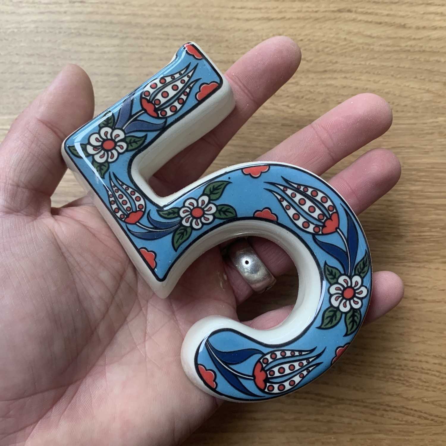 Ceramic handmade house door numbers l Hand painted door signs l 3D door ...