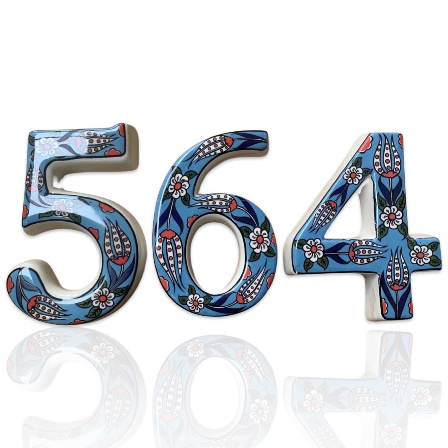 Ceramic handmade house door numbers l Hand painted door signs l 3D door ...