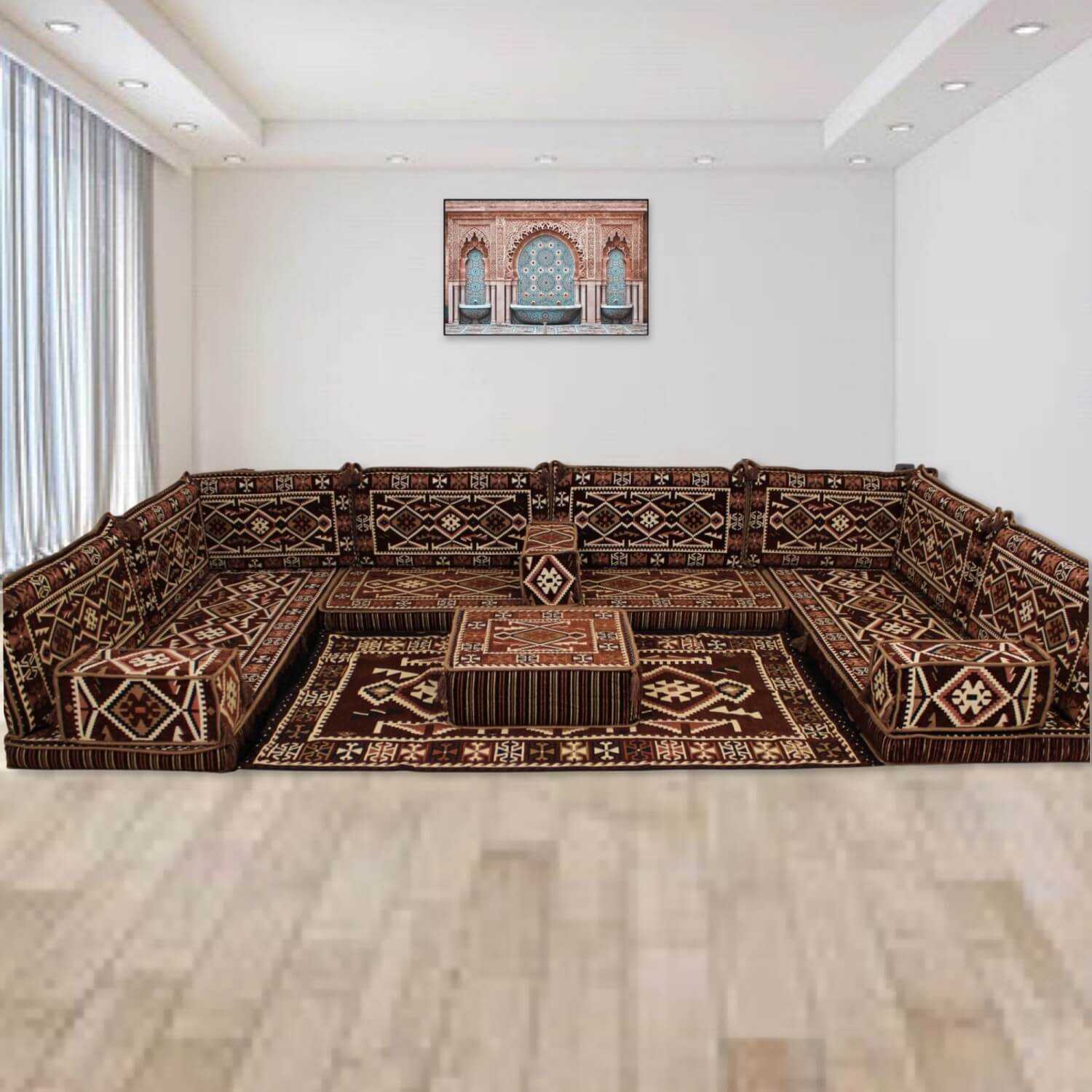 Sectional Floor Sofa Set l Arabic Majlis Furniture l Bohemian Floor ...