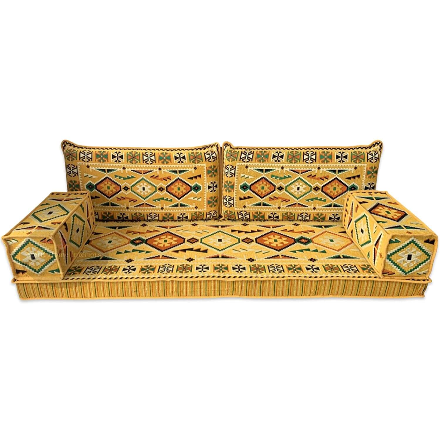 Explore the Handcrafted Three-Seater Arabic Majlis Sofa, Infused with ...