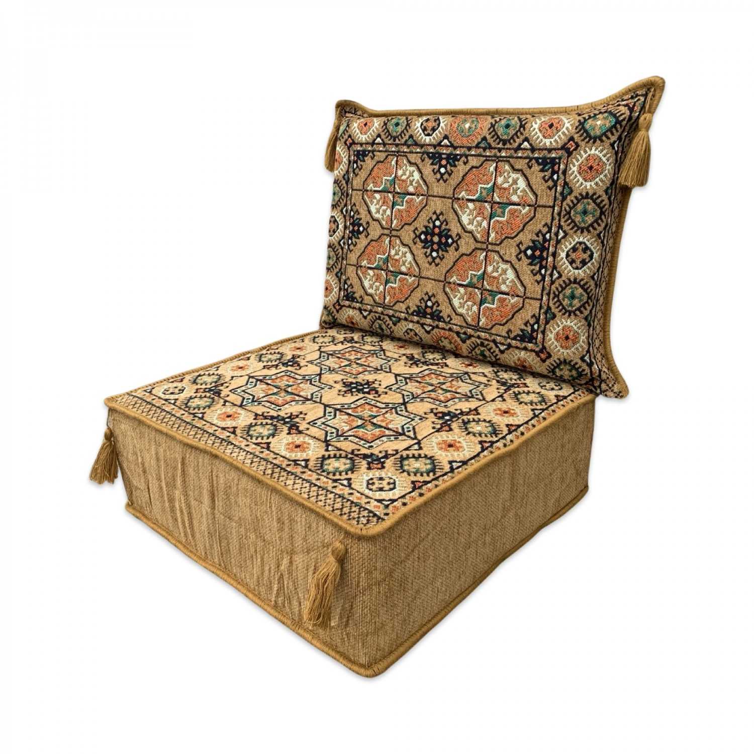 Handmade boho lounge chair | Gaming chair with back pillow | Arabic ...